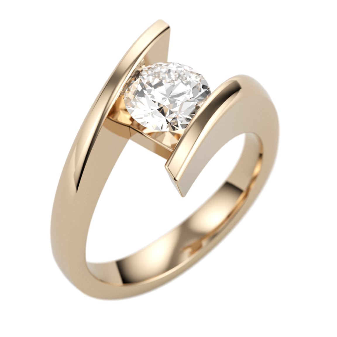 Tension-Set Engagement Ring | Bold Design | Citrus Studio