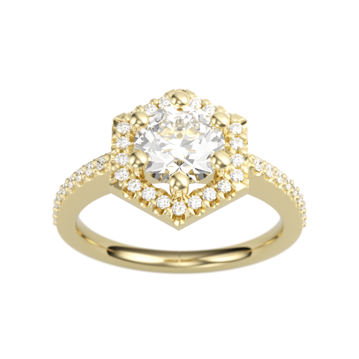 Hexagon-Shaped Engagement Ring | Shop Citrus Studio