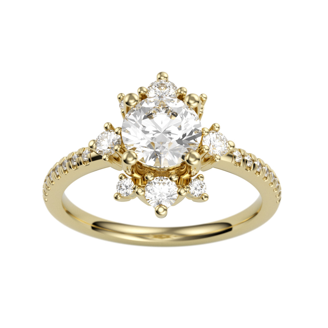 Round Vintage Engagement Ring | Shop Citrus Studio