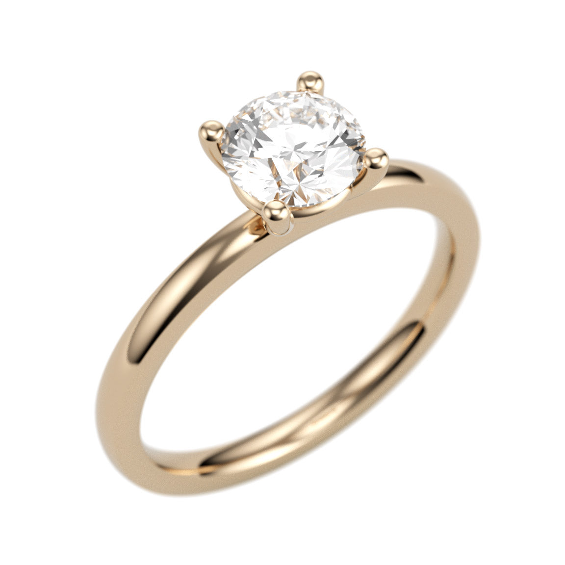 14K Gold Solitaire Ring | Customizable | Citrus Studio